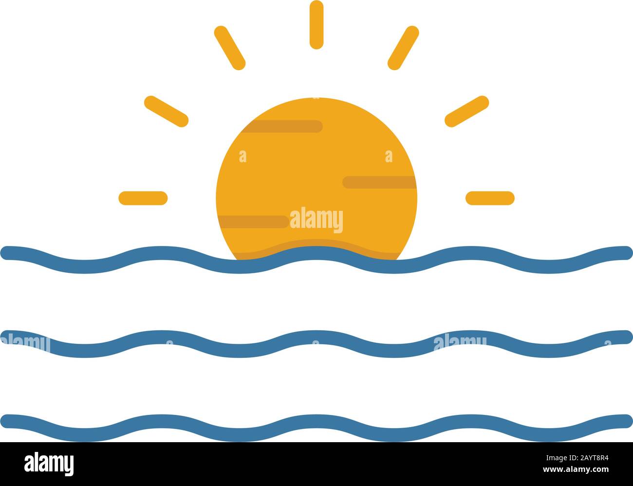 Sunset icon. Simple element from tourism icons collection. Creative Sunset icon ui, ux, apps ...