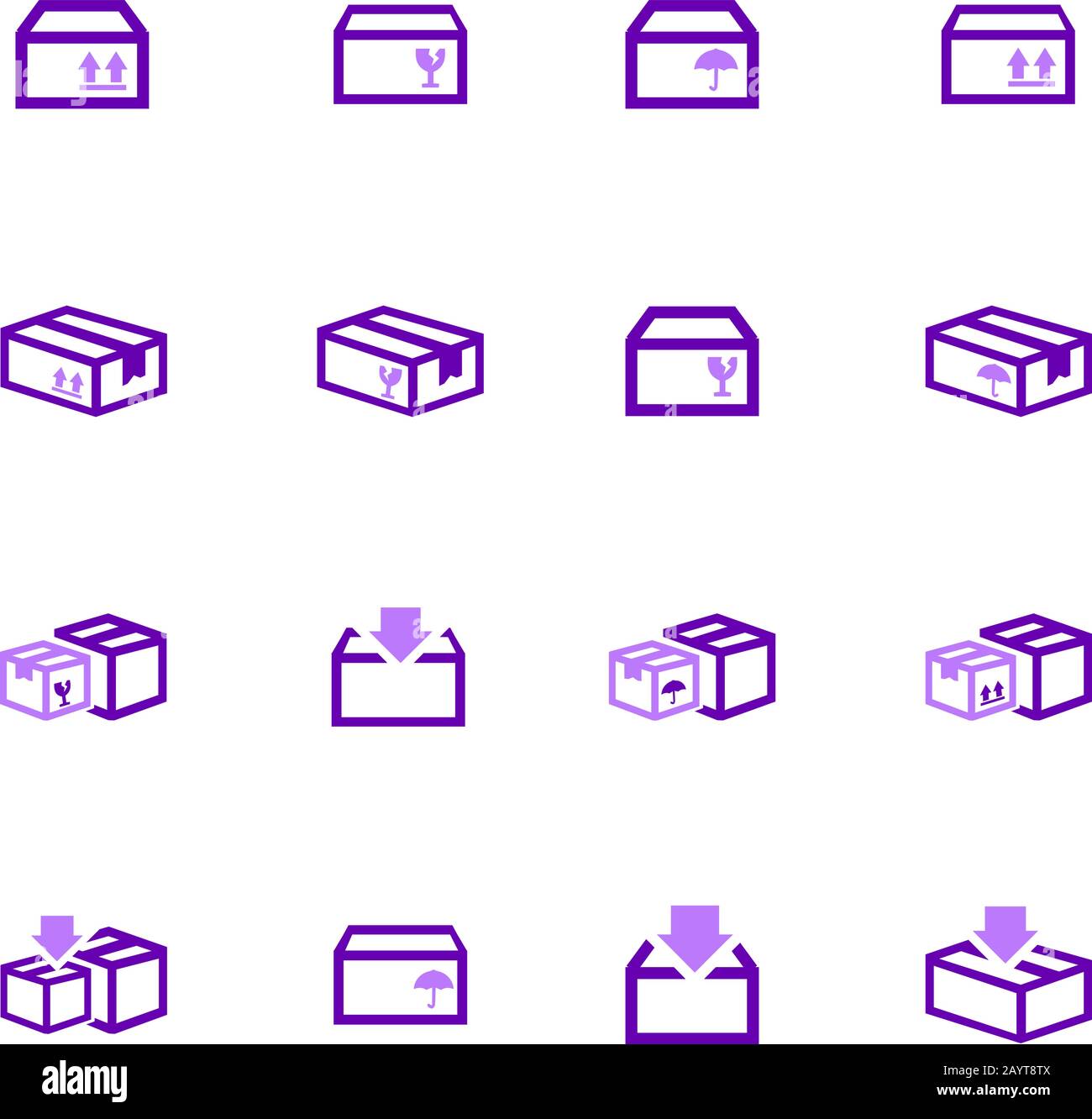 Simple icons set of box Stock Vector Image & Art - Alamy