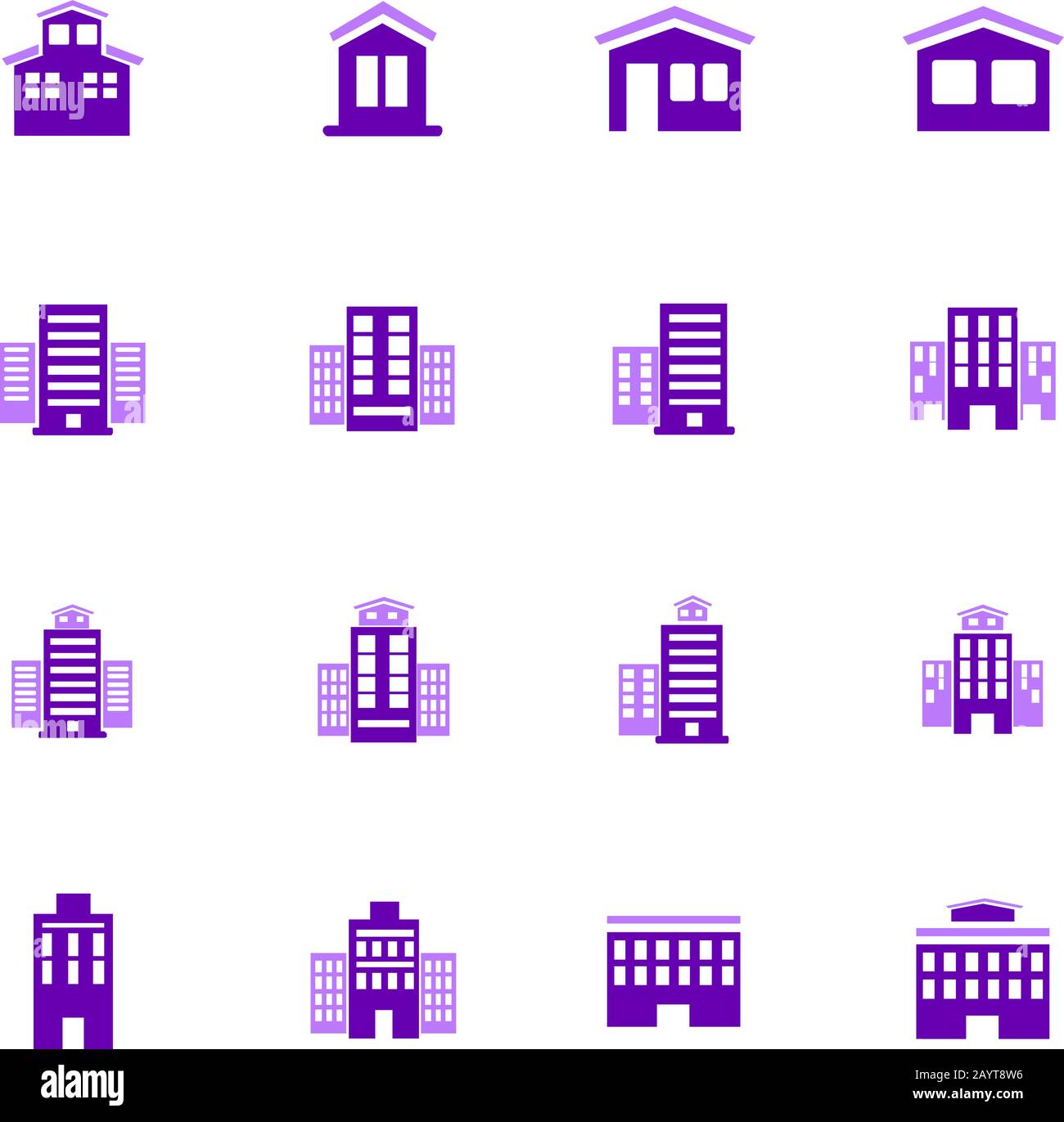 Buildings icons set Stock Vector Image & Art - Alamy