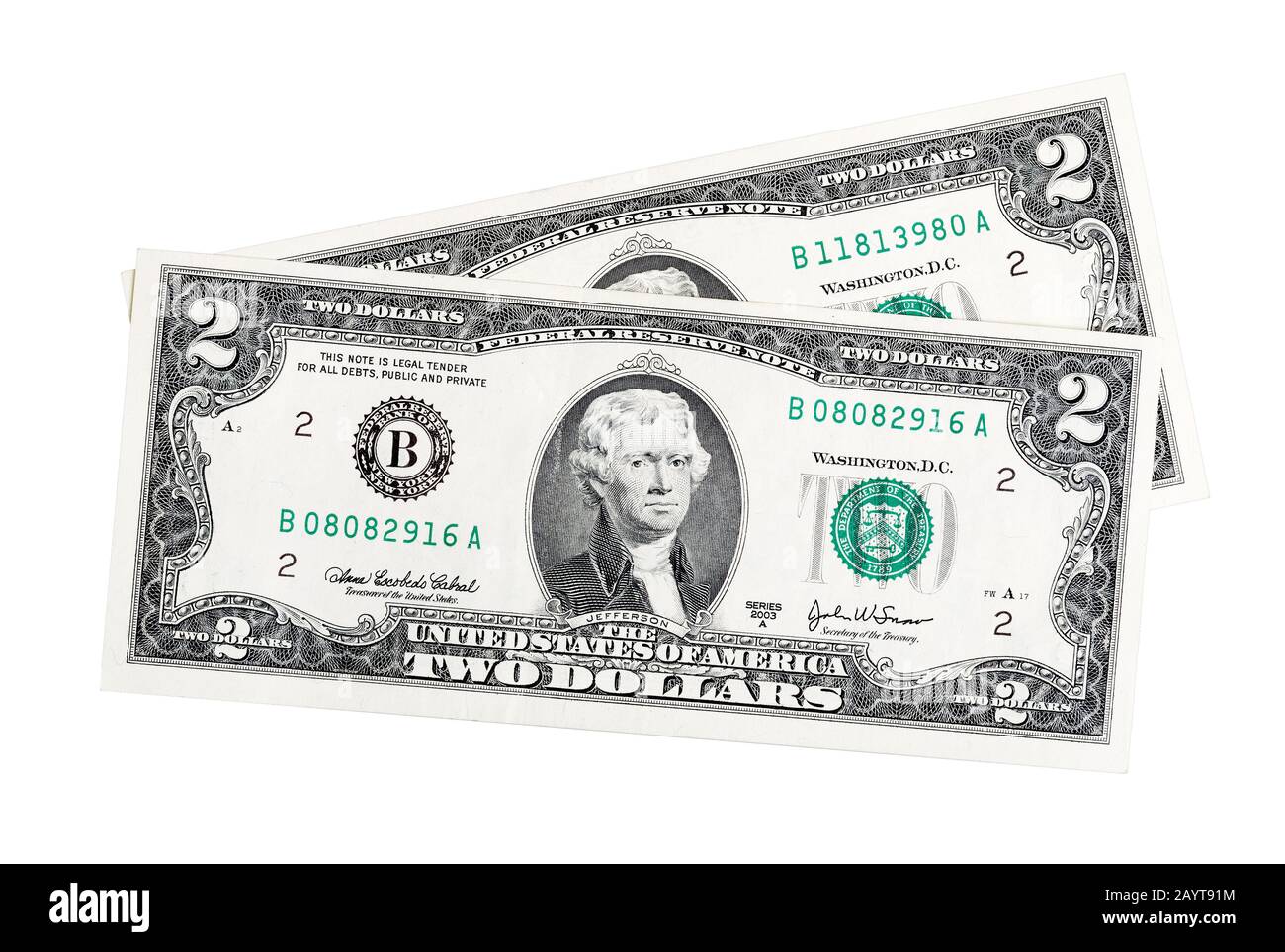 Two one hundred dollar bill hi-res stock photography and images - Alamy