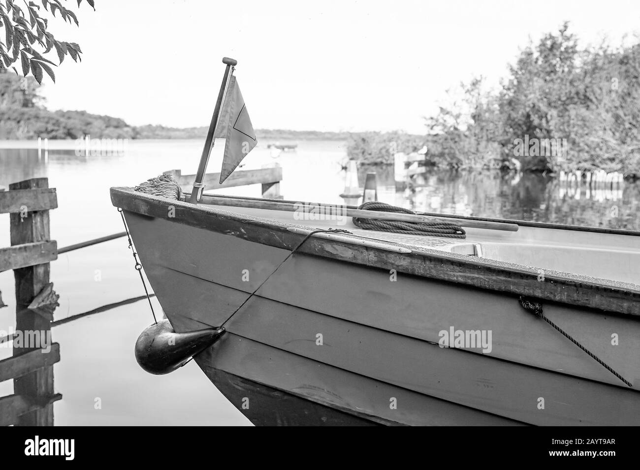 Front end view of boat Black and White Stock Photos & Images - Alamy
