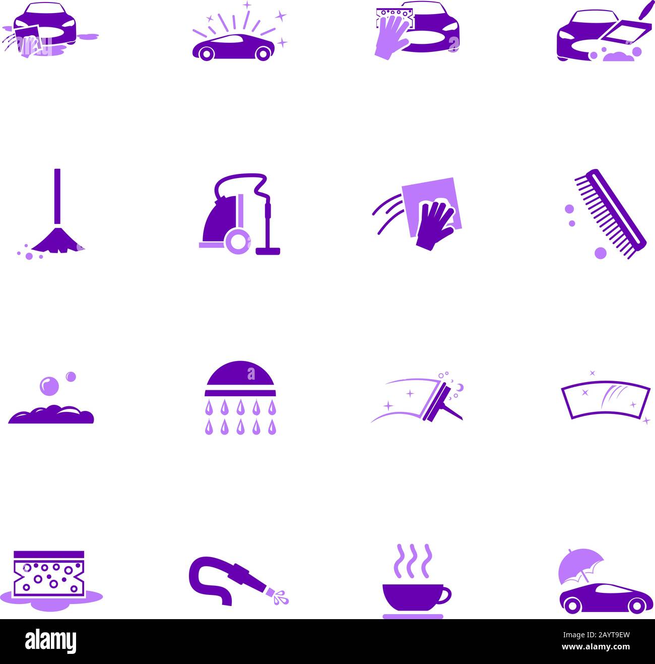 Car wash shower service icons set Stock Vector Image & Art - Alamy