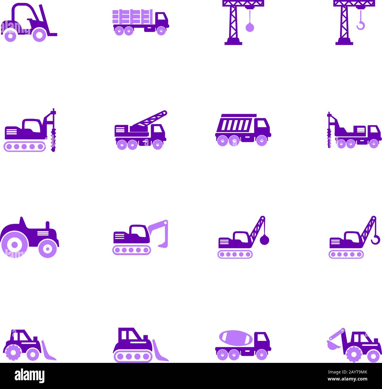 Construction transport icons set Stock Vector Image & Art - Alamy