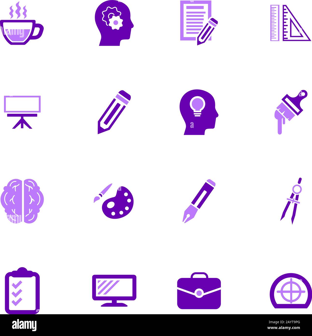 Flat purple process icon hi-res stock photography and images - Alamy