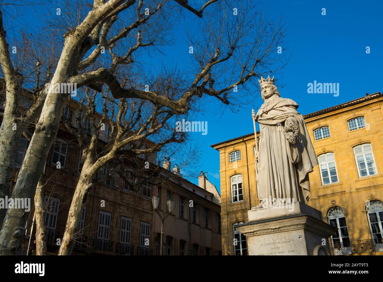 A statue of King Rene (le Roi Rene) can be found at the east end of ...