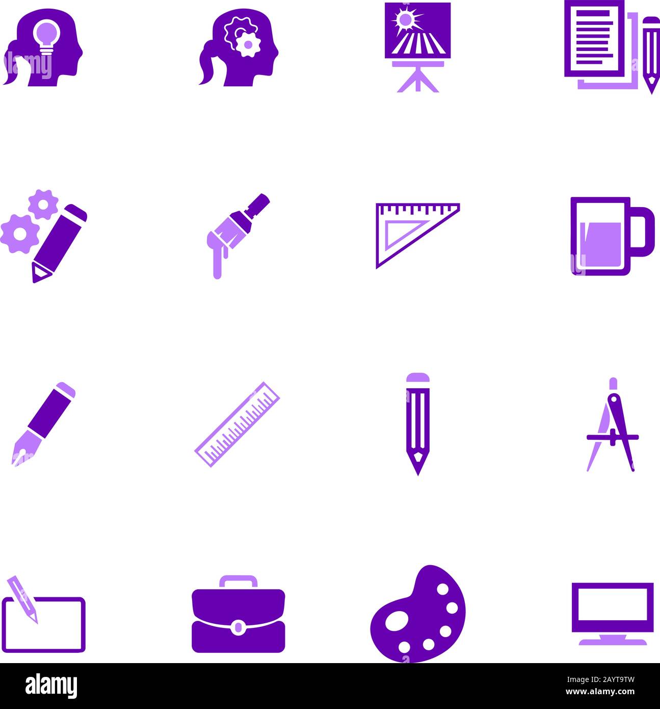 Creative process icons set Stock Vector Image & Art - Alamy