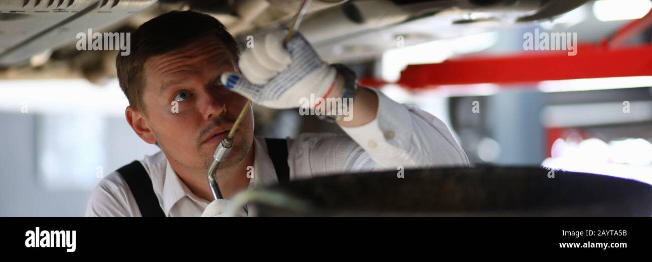 Male engineering inspection Stock Photo - Alamy
