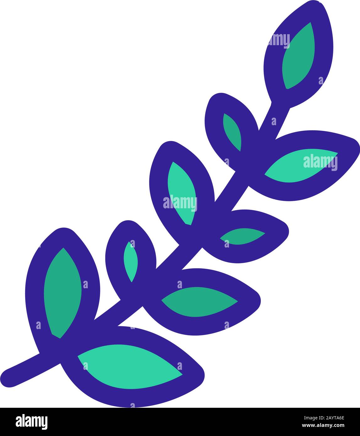 Lavender flower icon vector. Isolated contour symbol illustration Stock ...