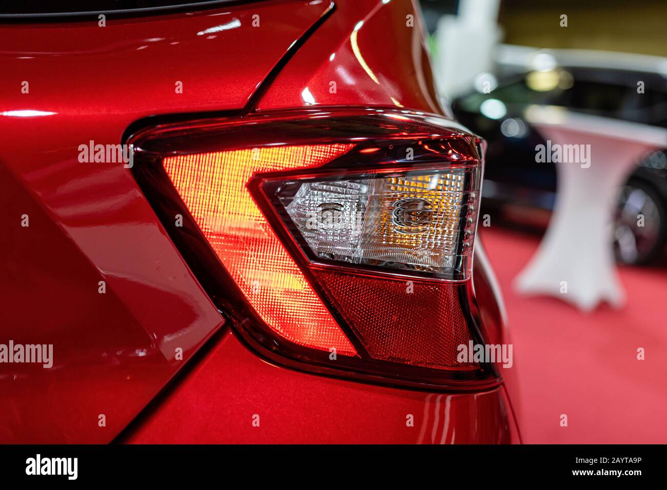 Close-up of the rear light of a modern car. Exterior details - image ...