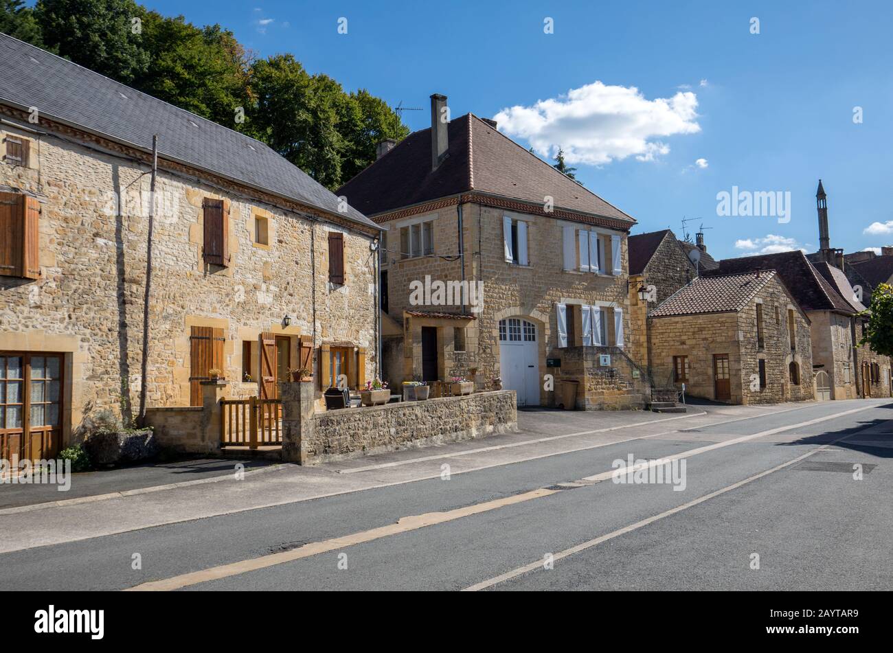 The Village of Carlux in Dordogne valley, Aquitaine, France Stock Photo ...