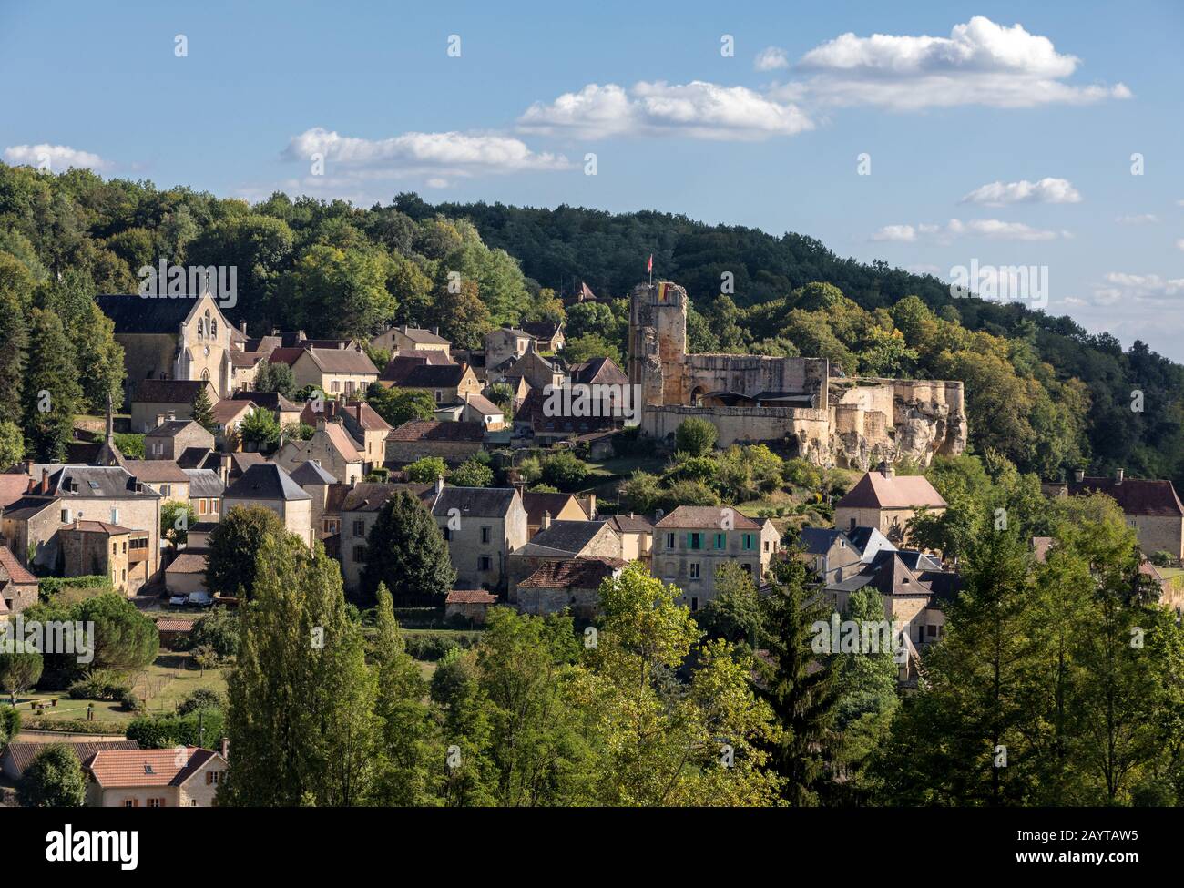 The Village of Carlux in Dordogne valley, Aquitaine, France Stock Photo ...