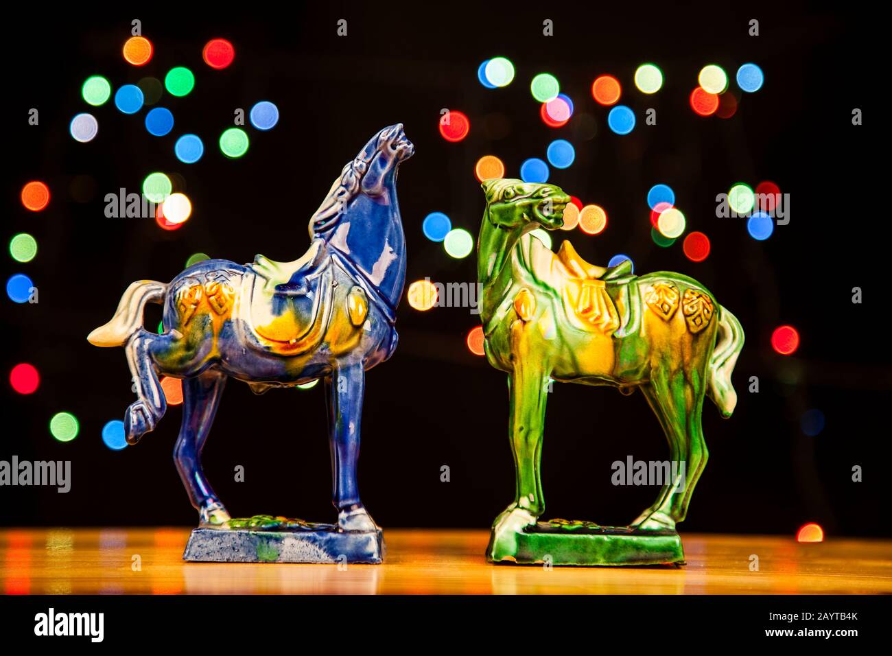 tri-coloured glazed pottery of the Tang Dynasty Stock Photo - Alamy