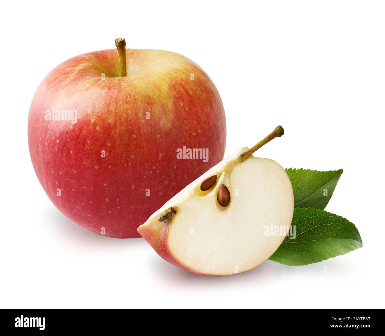 Apple Fruit With Leaf