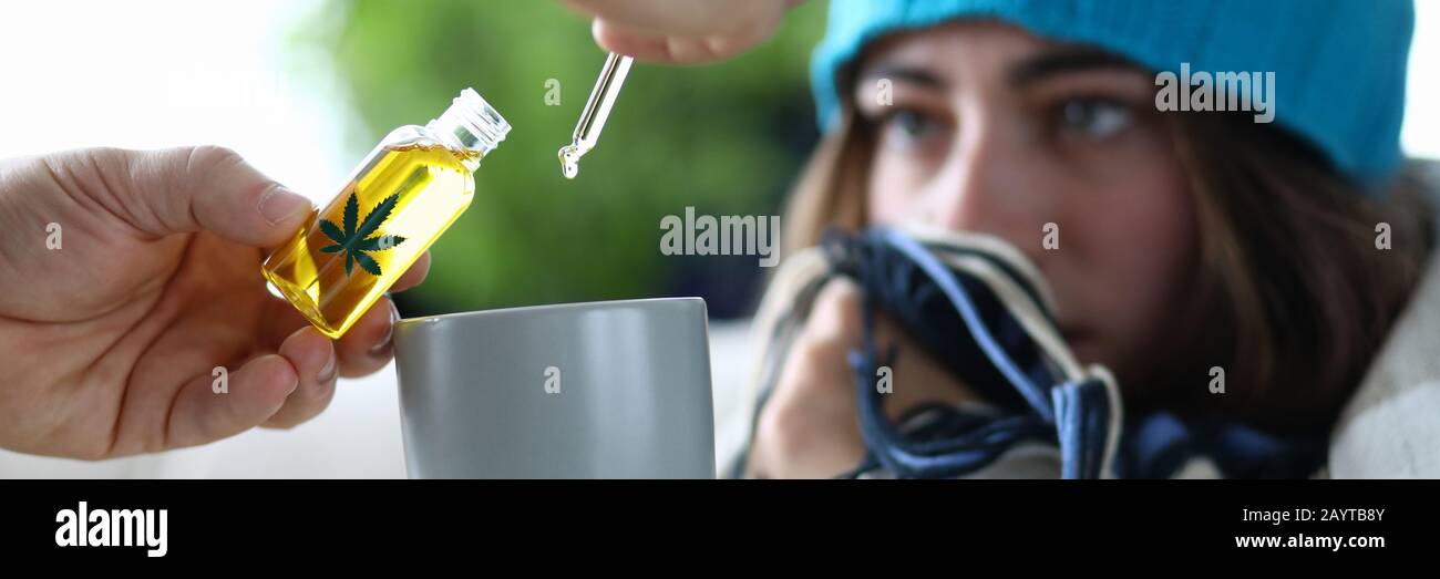 Curing oil medication Stock Photo - Alamy