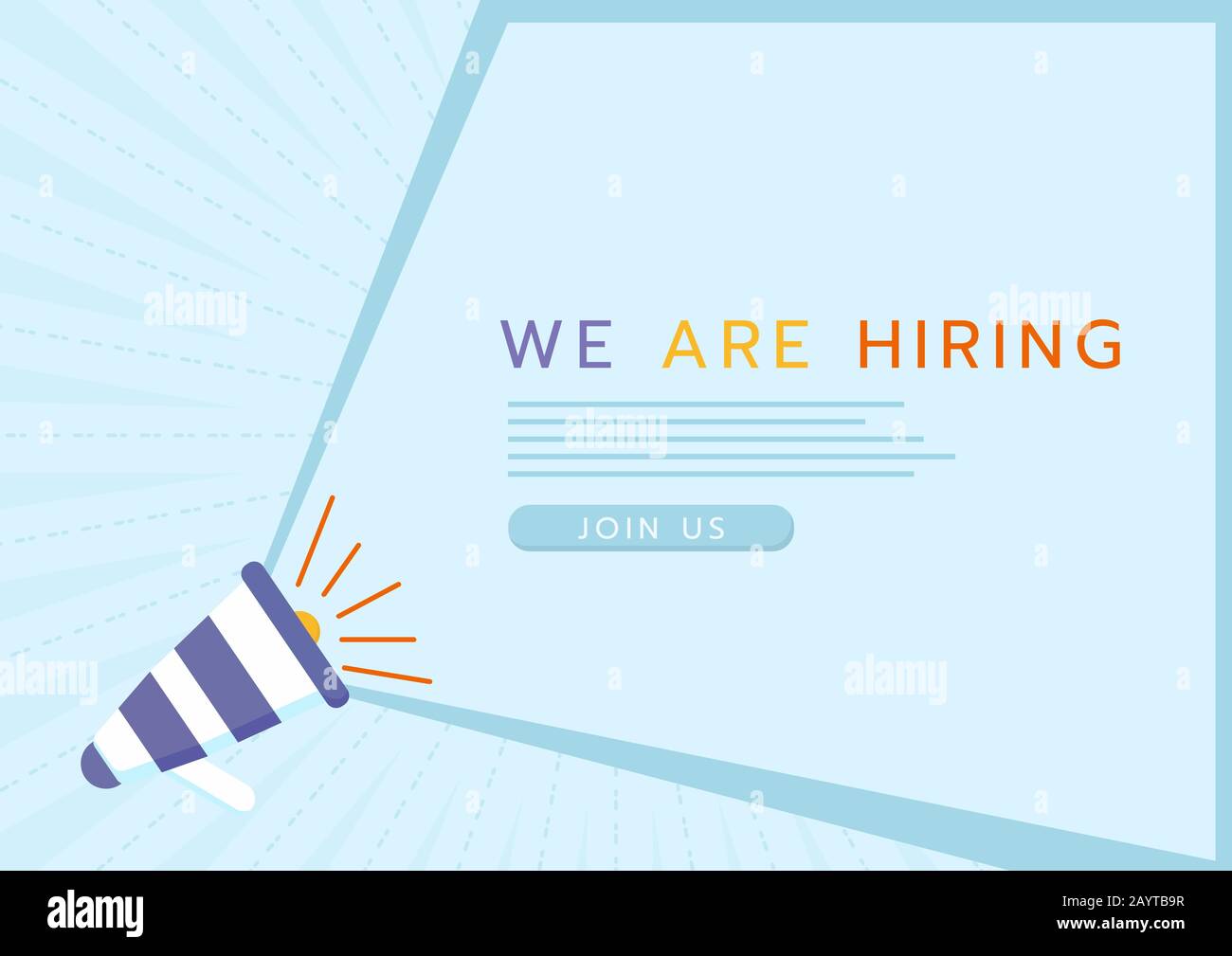 Announce background modern design with space for text for hiring or ...