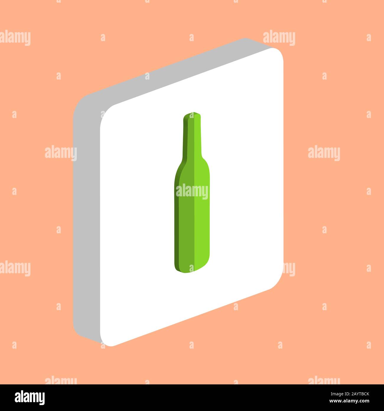 Alcohol Bottle Simple vector icon. Illustration symbol design template ...