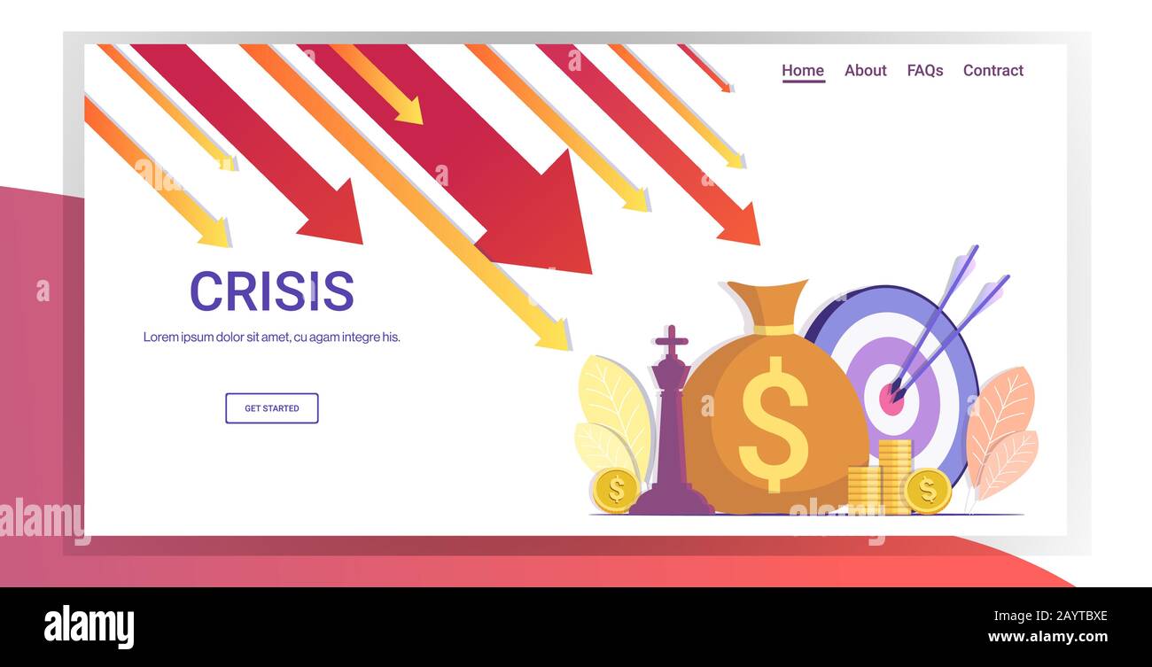 falling arrows decrease economy stretching rising drop financial crisis failure budget collapse ...