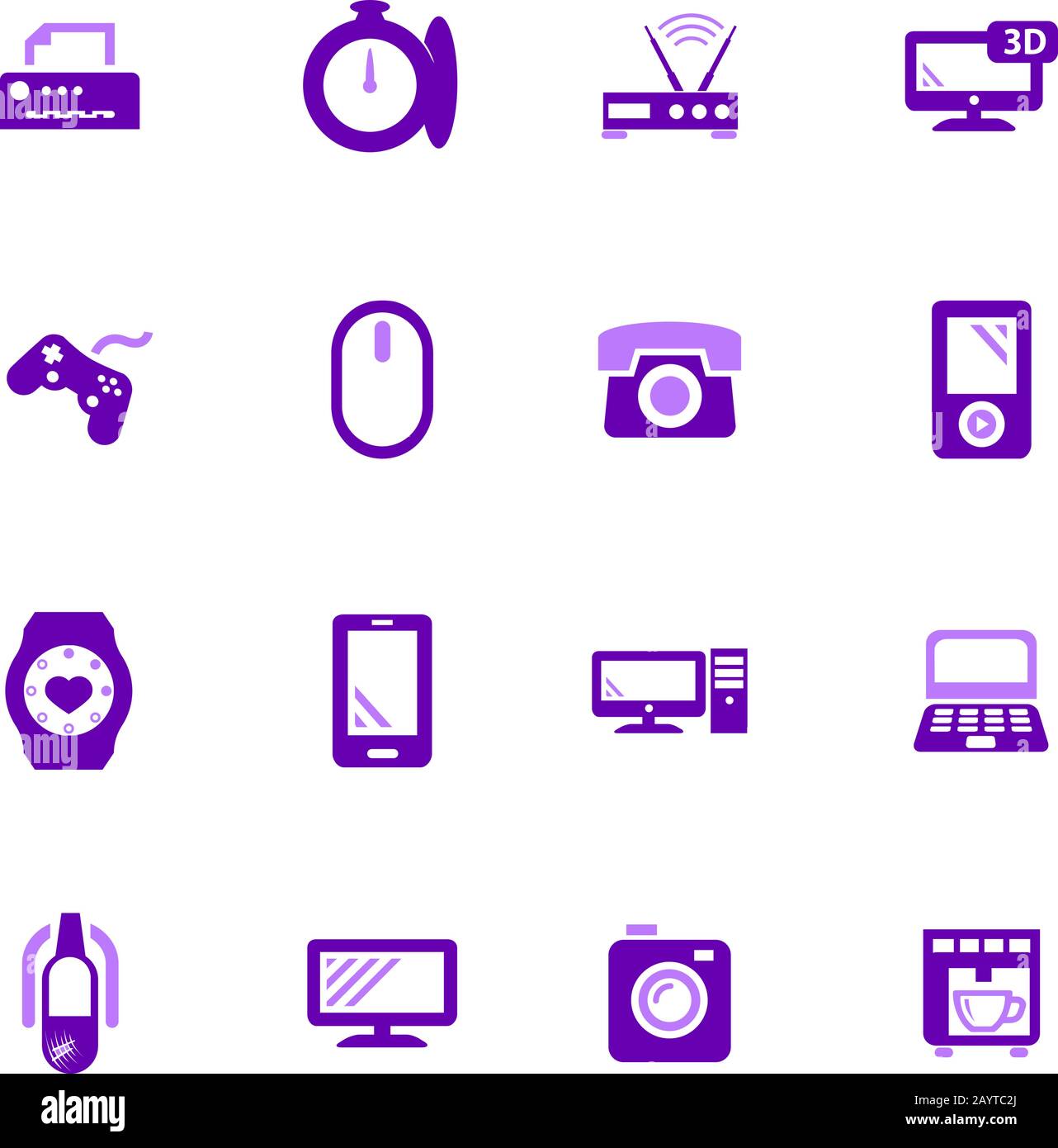 Devices icons set Stock Vector Image & Art - Alamy