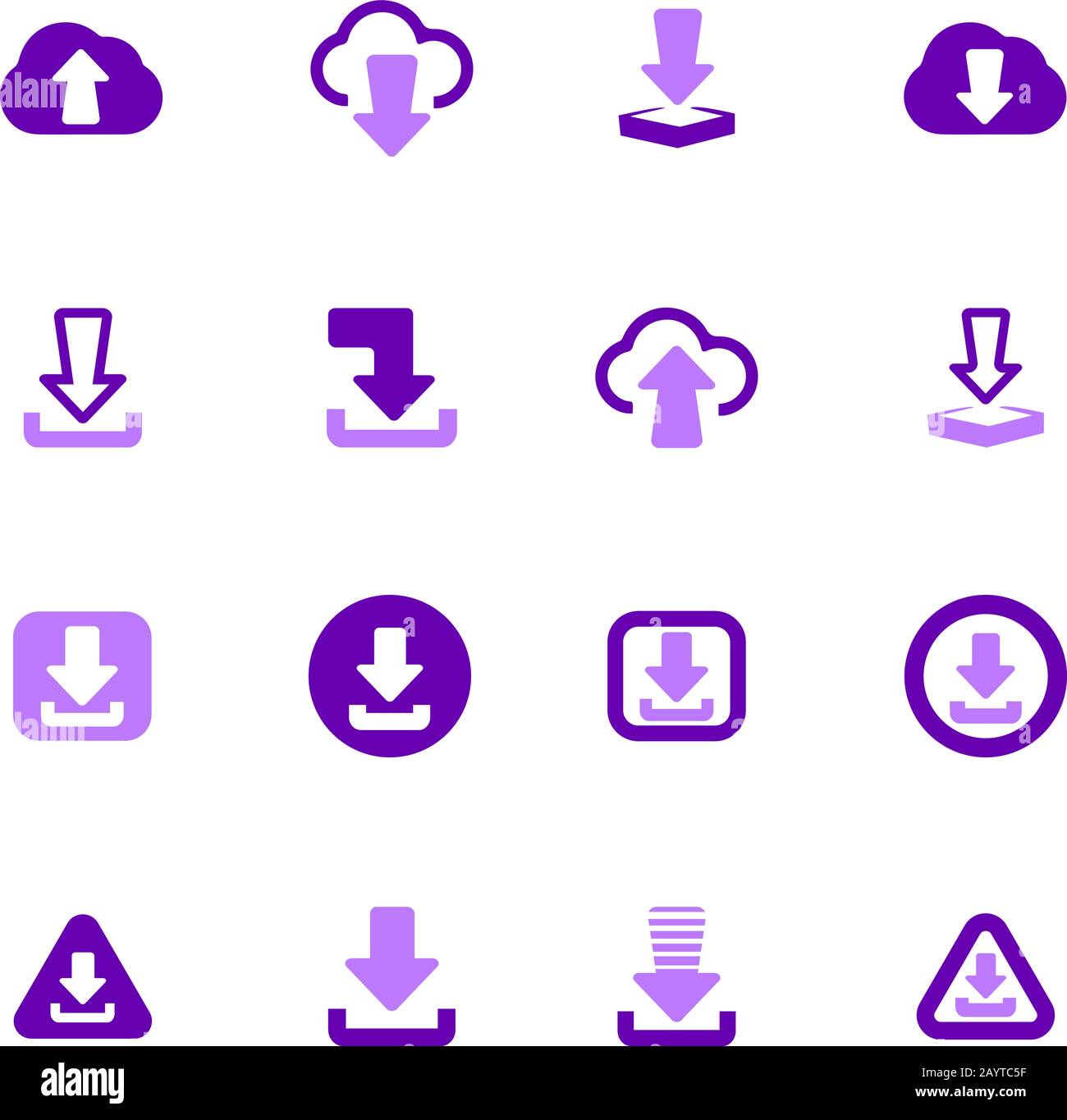 Download icons set Stock Vector Image & Art - Alamy