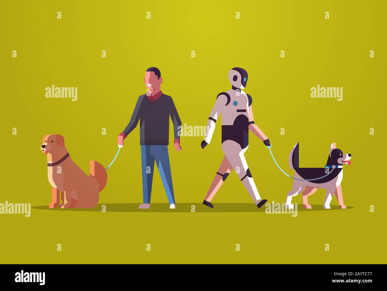 Dog vs man Stock Vector Images - Alamy
