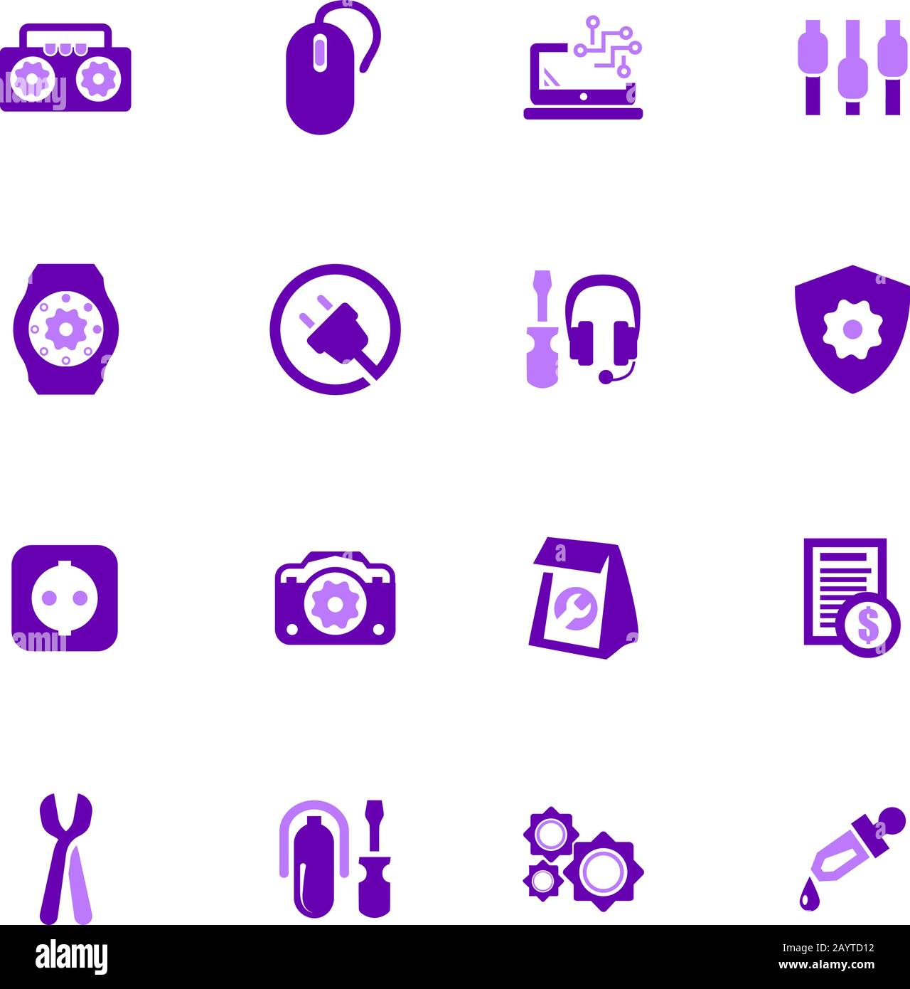 Electronic repair icons set Stock Vector Image & Art - Alamy