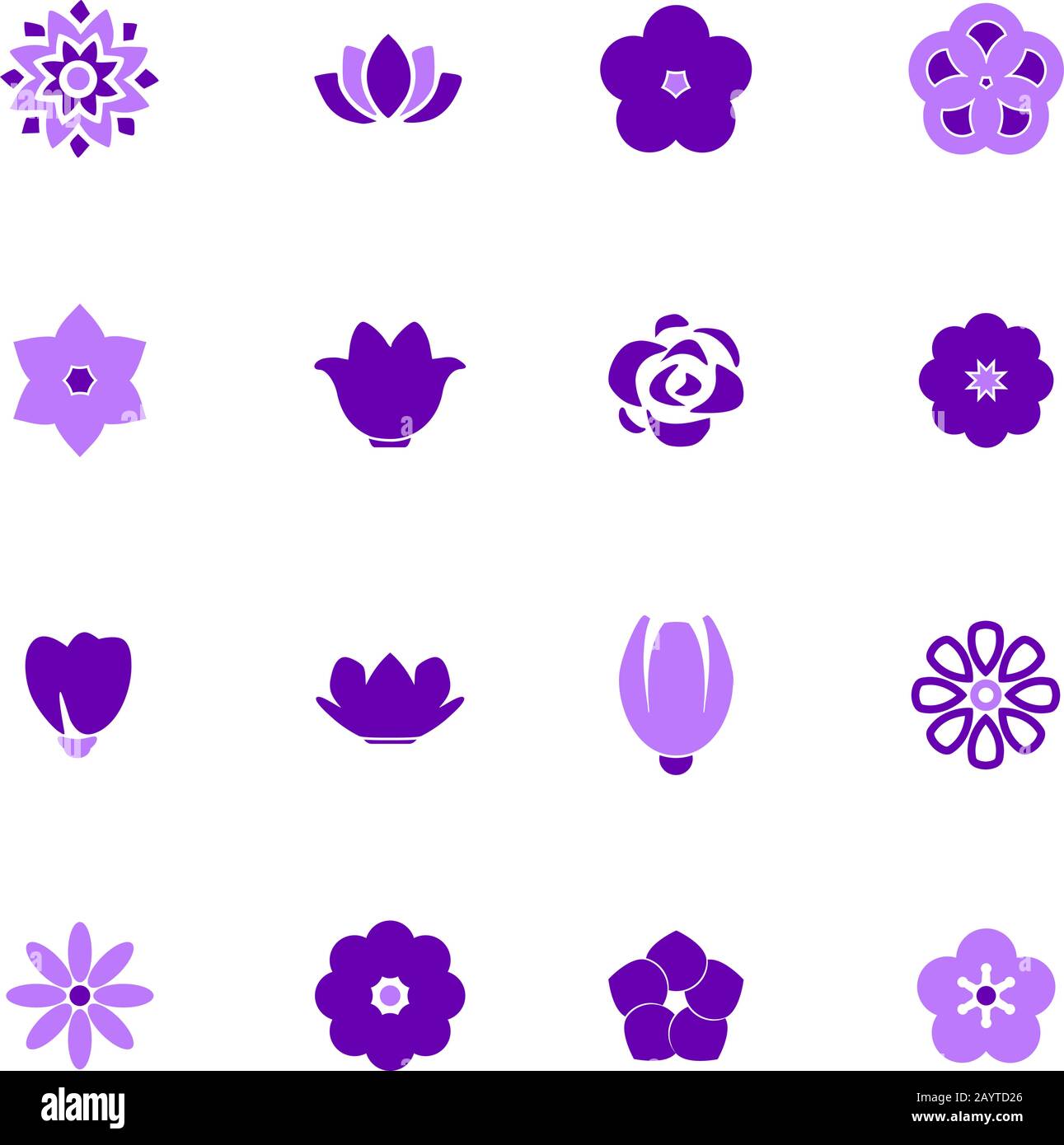 Flower icon set Stock Vector Image & Art - Alamy