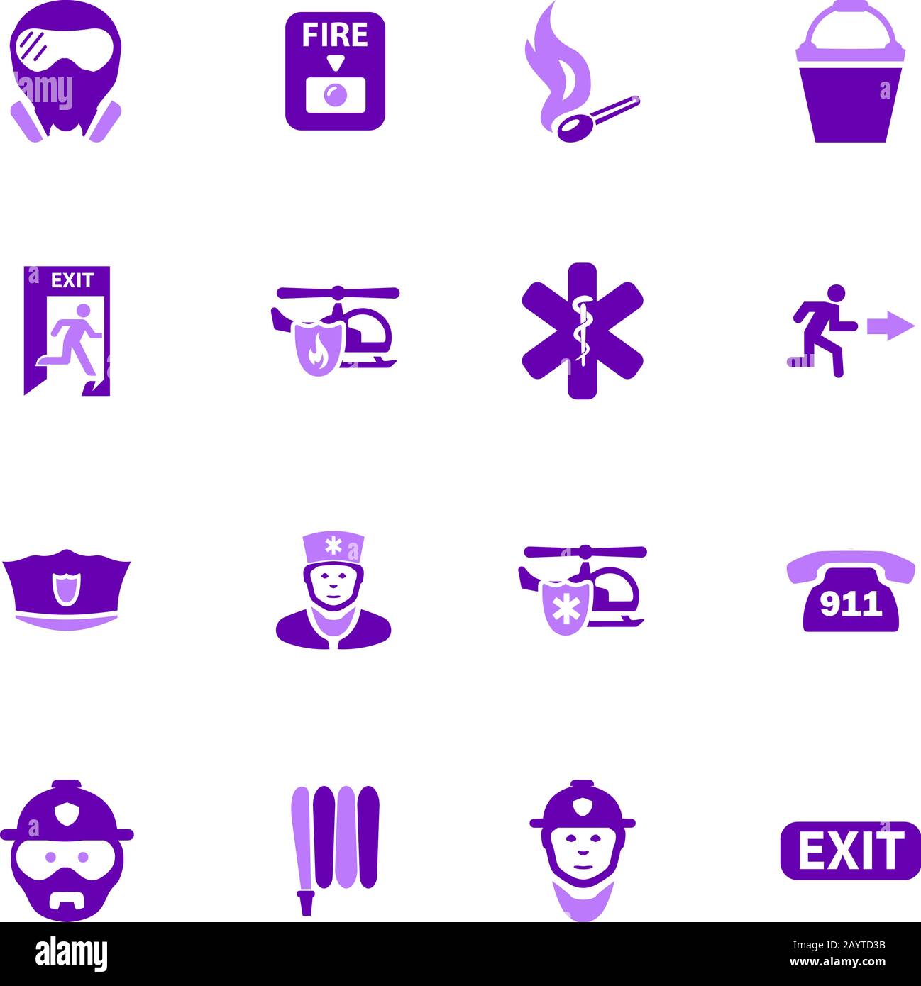 Emergency icons set Stock Vector Image & Art - Alamy