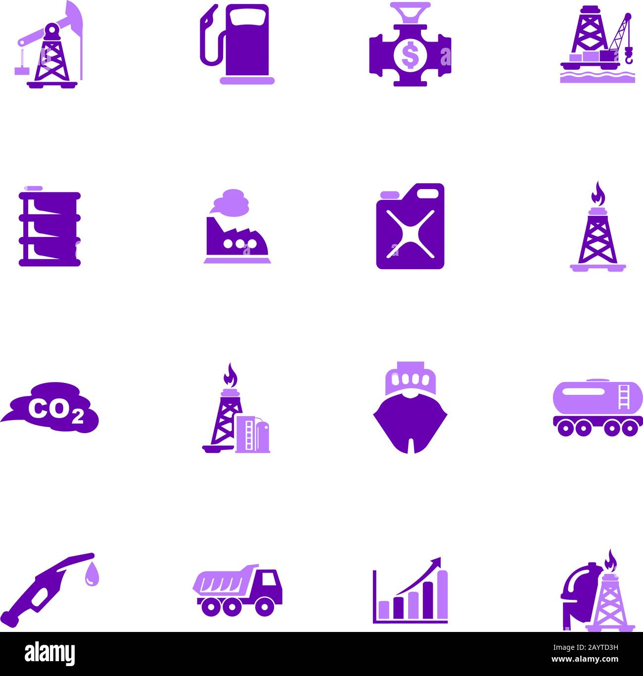 Extraction of oil icons set Stock Vector Image & Art - Alamy