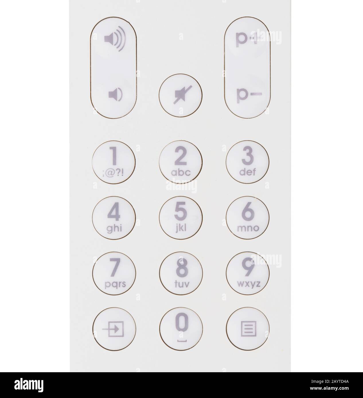 Isolated white remote control in white background Stock Photo - Alamy
