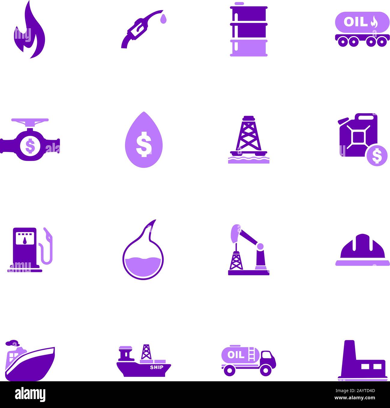 Extraction of oil icons set Stock Vector Image & Art - Alamy