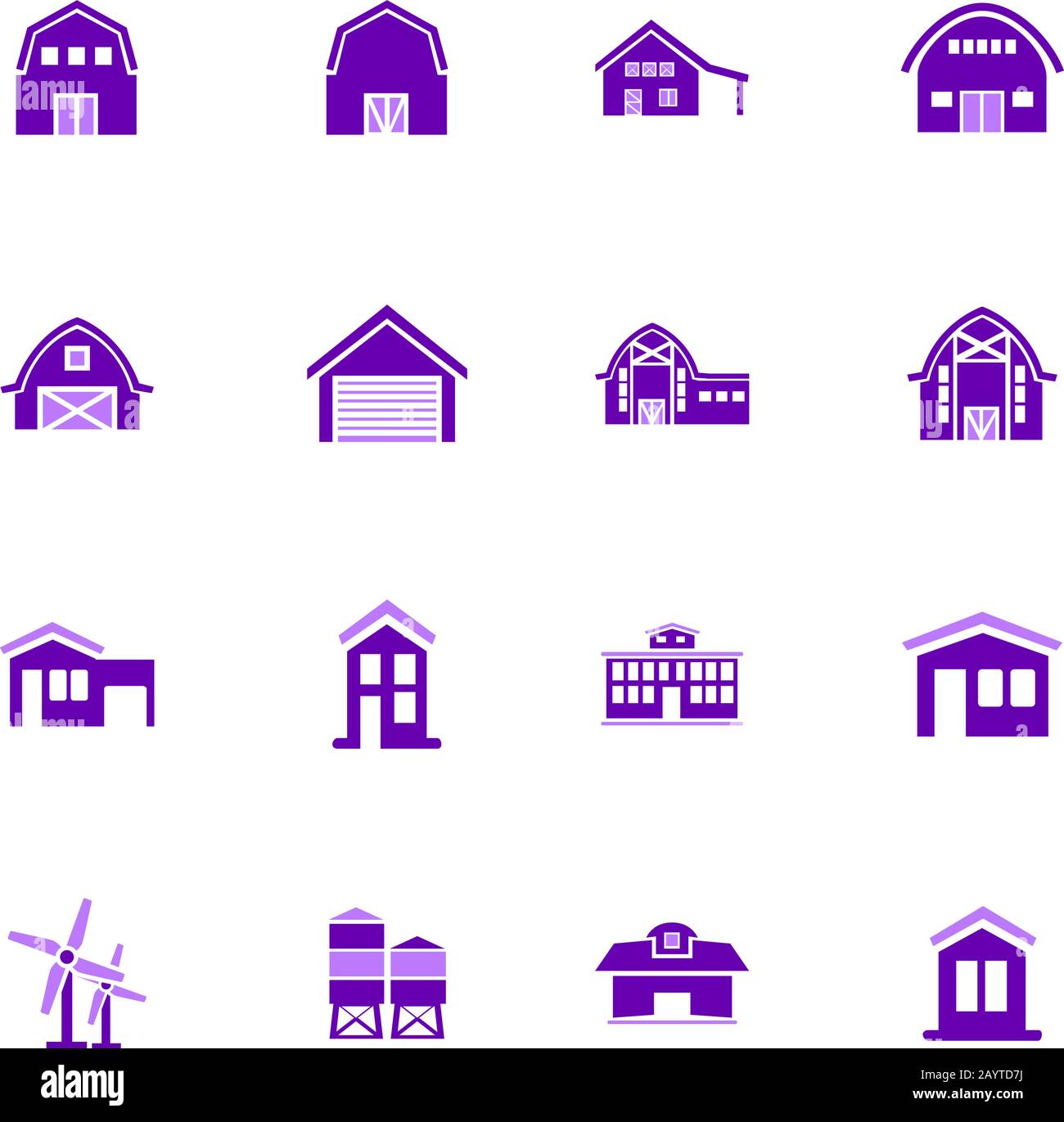 farm building icon set Stock Vector Image & Art - Alamy