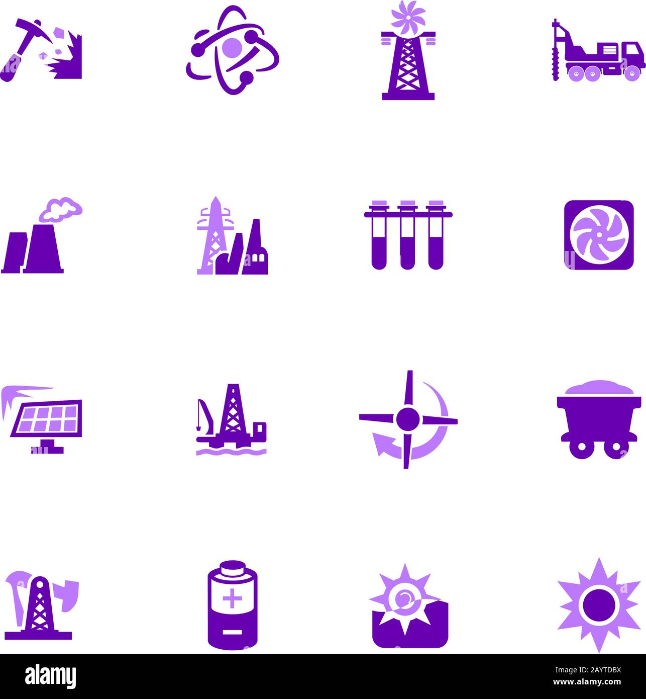 Fuel Power generation icons set Stock Vector Image & Art - Alamy
