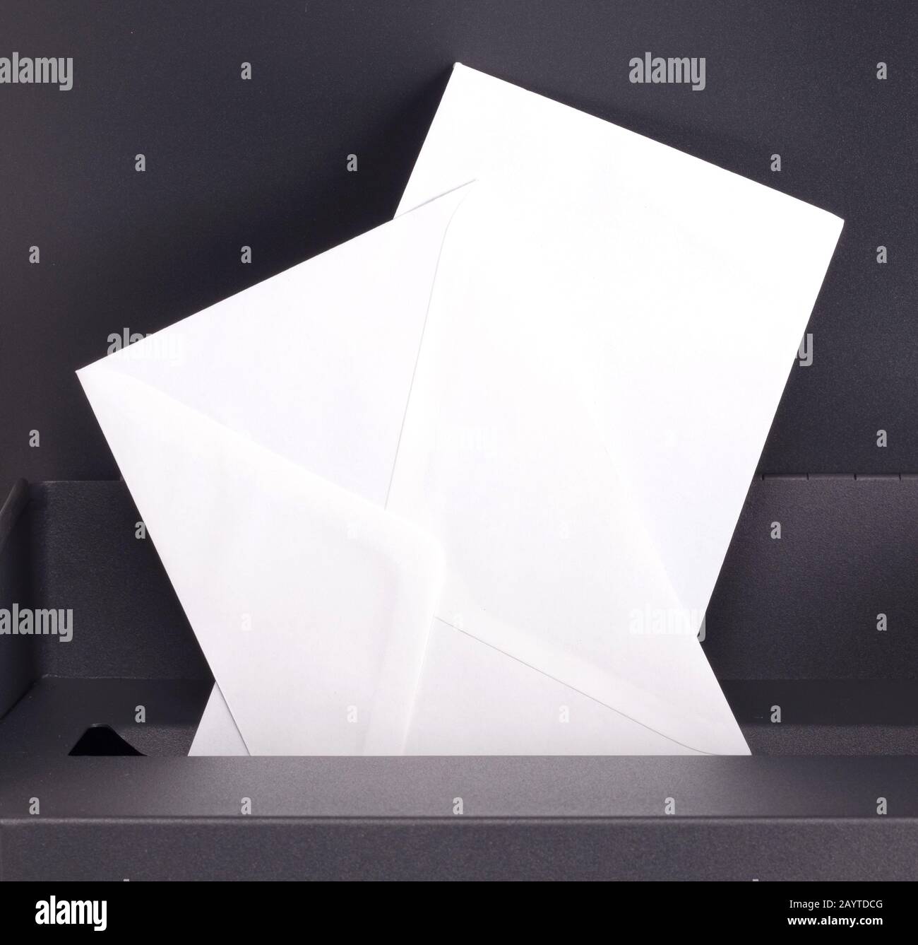 Modern letter-box isolated on a white background Stock Photo - Alamy