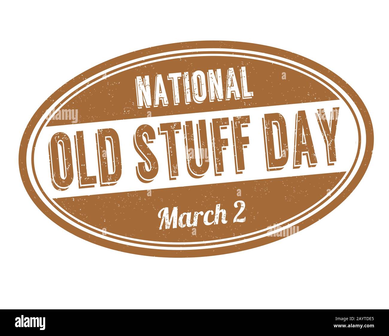 National old stuff day sign or stamp on white background, vector ...