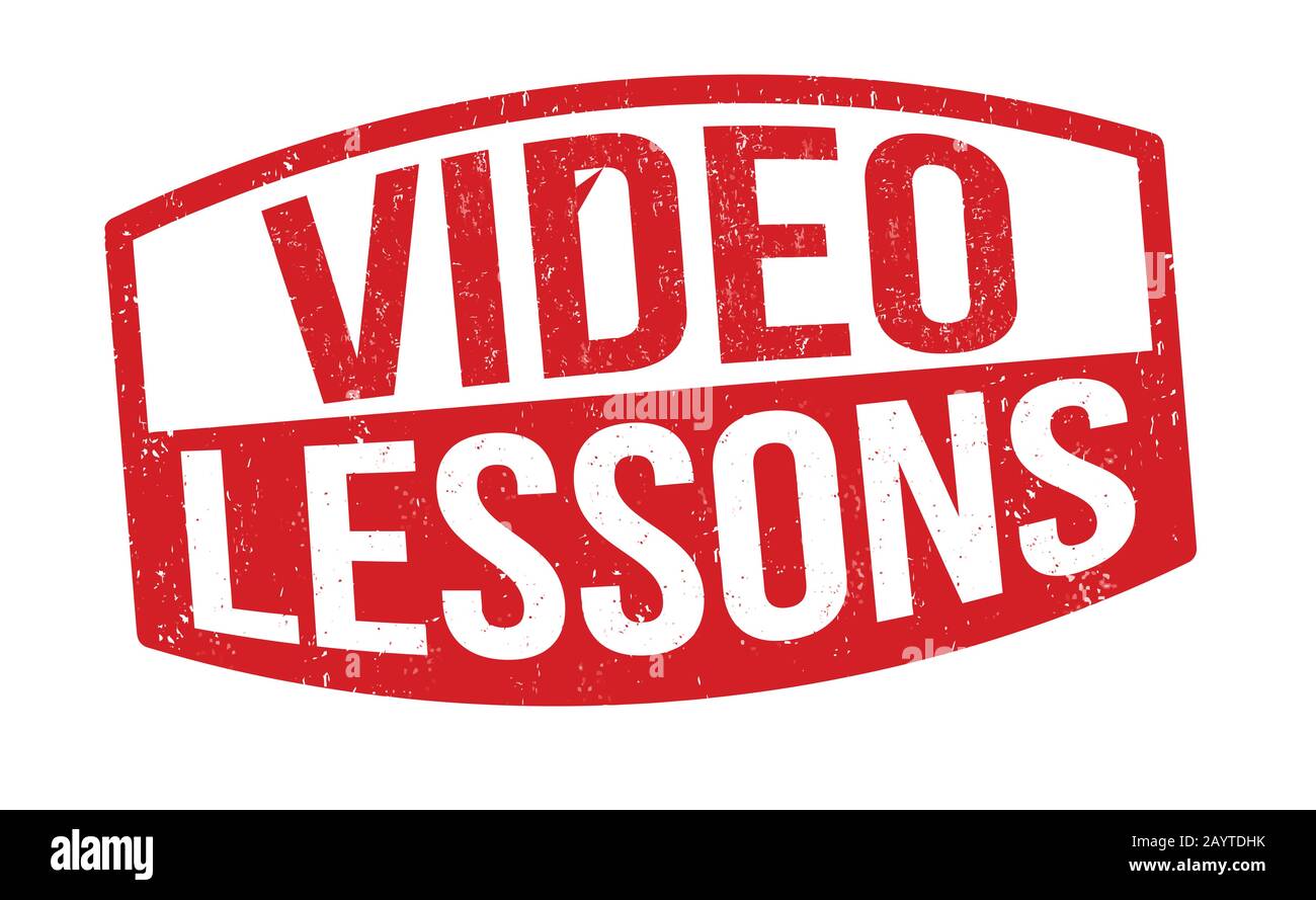 Video lessons sign or stamp on white background, vector illustration ...