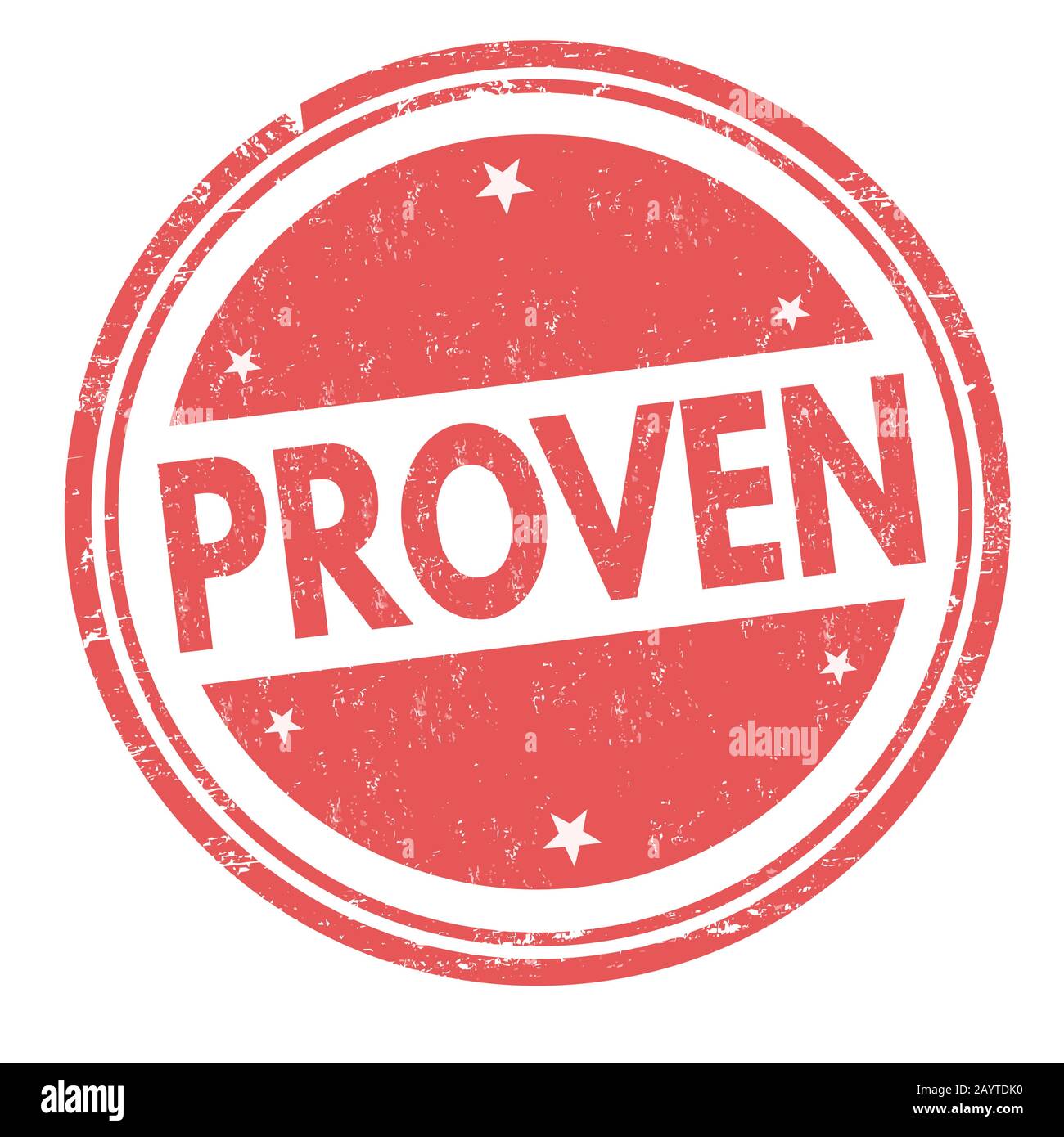 Proven sign or stamp on white background, vector illustration Stock ...