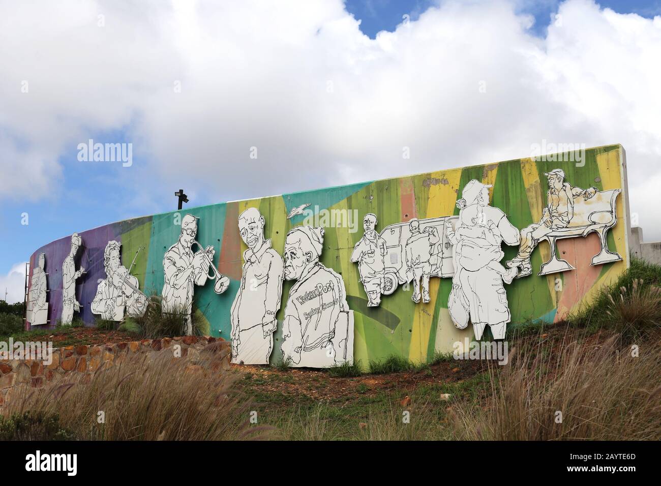 Amphitheatre Wall mural, Donkin Reserve, Port Elizabeth, Nelson Mandela ...