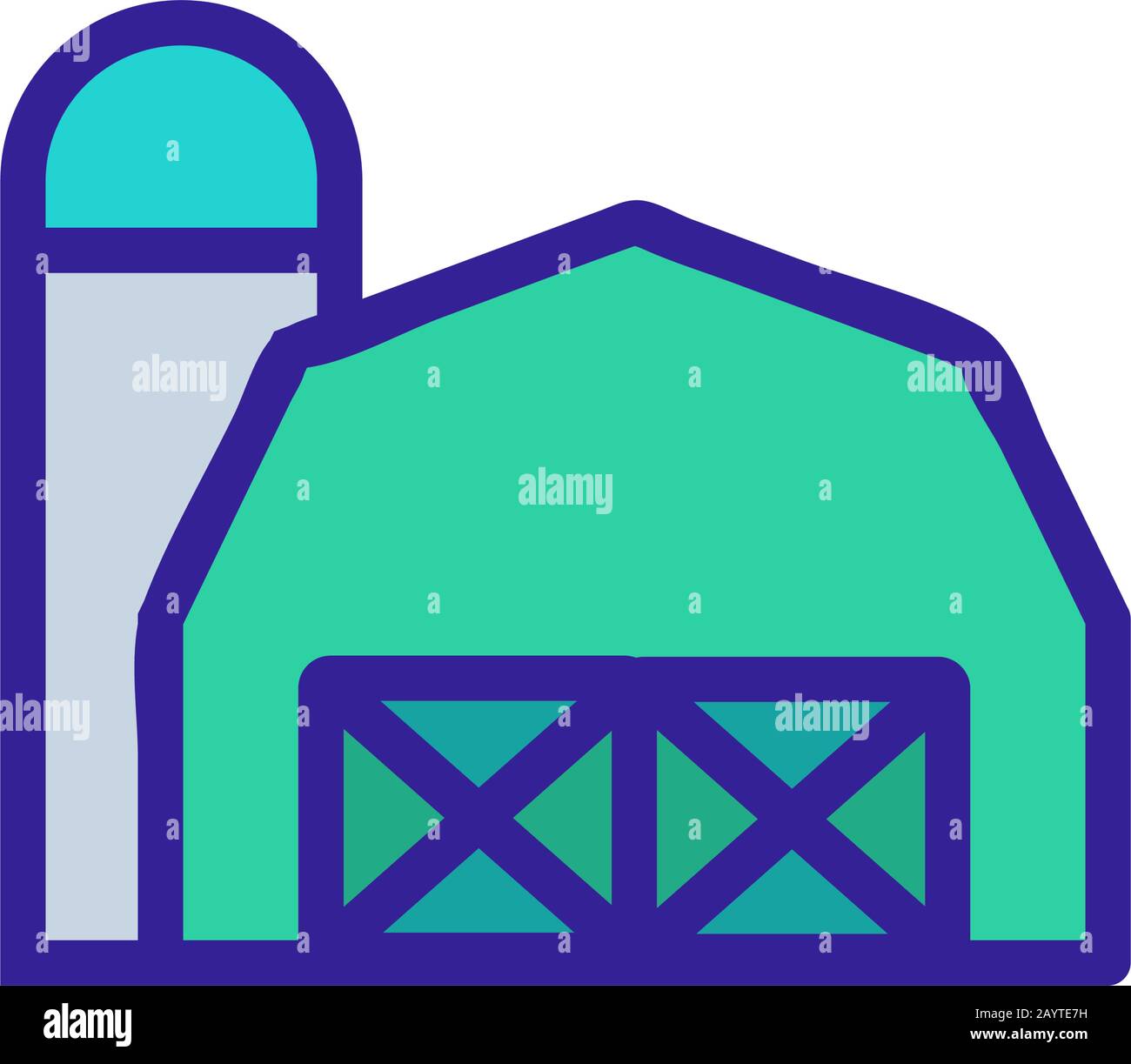 Farm icon vector. Isolated contour symbol illustration Stock Vector ...