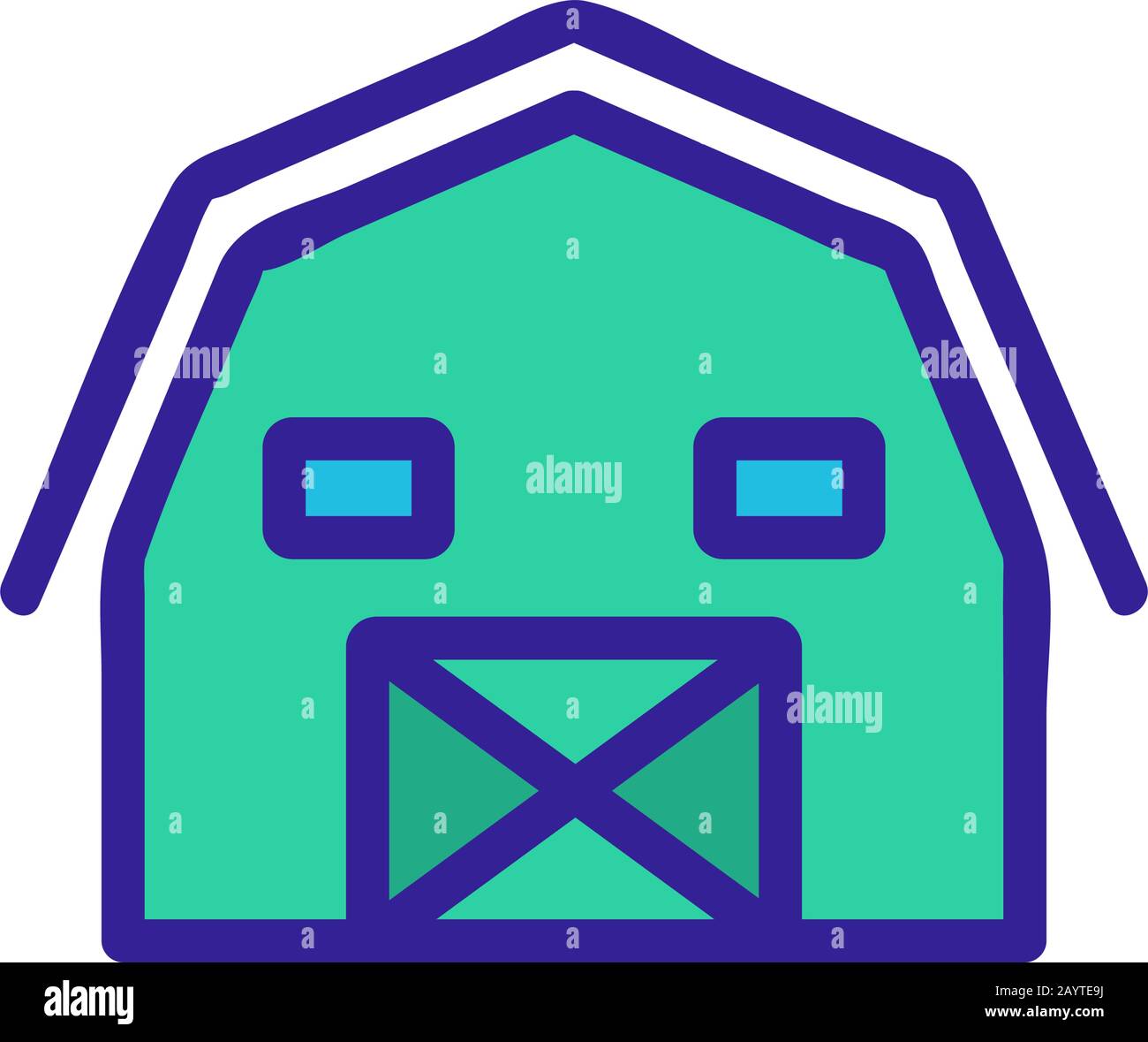 Farm icon vector. Isolated contour symbol illustration Stock Vector ...