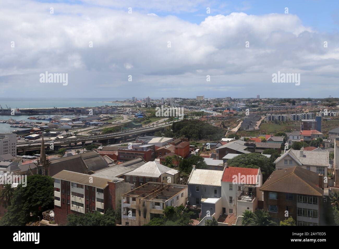 View south from the Donkin Lighthouse, Donkin Reserve, Port Elizabeth ...