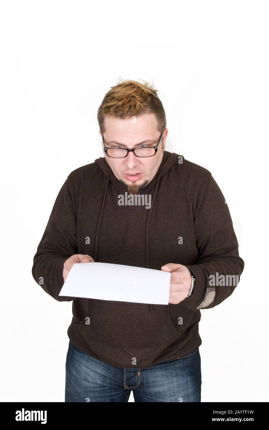 Man reads letter hi-res stock photography and images - Alamy