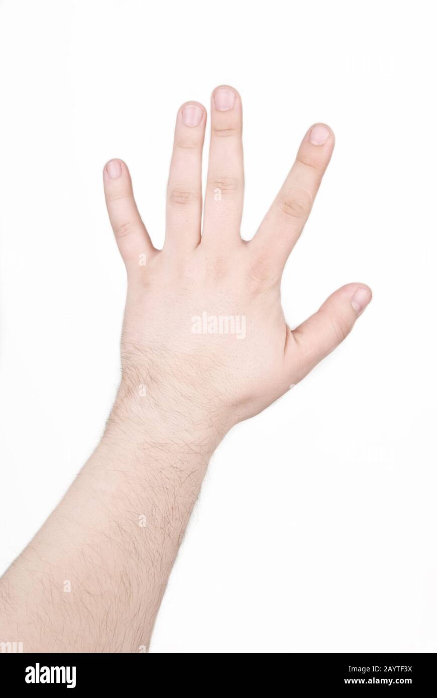 Male open hand palm hi-res stock photography and images - Alamy