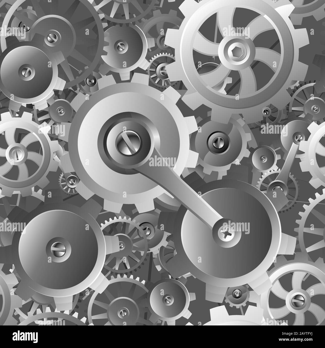 Steampunk mechanical cogs gears wheels Black and White Stock Photos ...