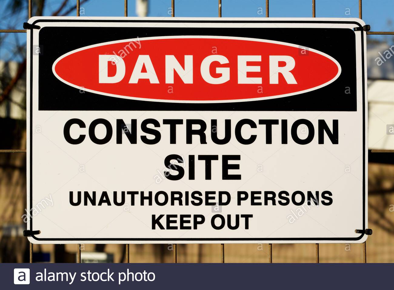 Warning Sign Construction High Resolution Stock Photography and Images ...