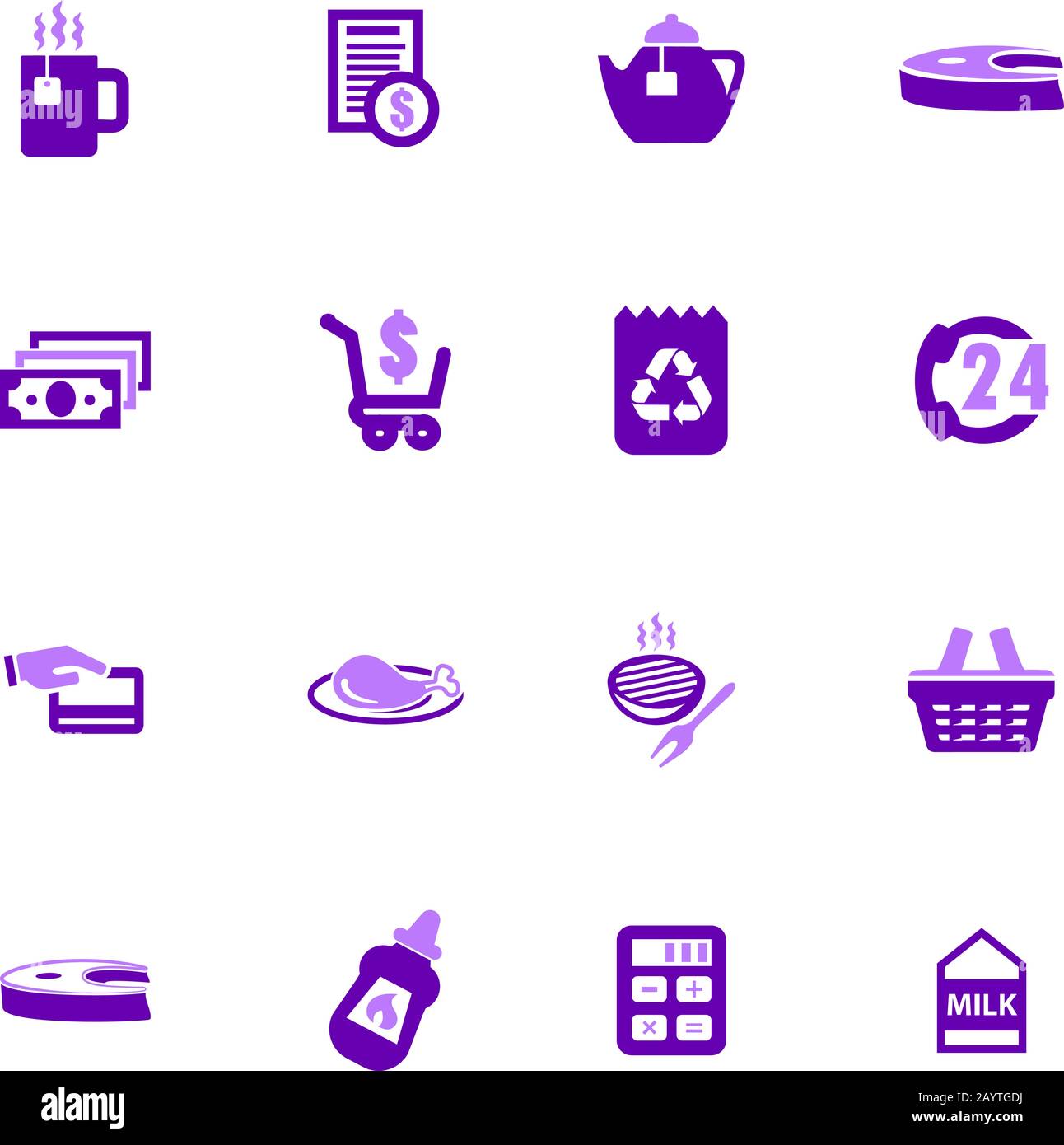Grocery store icons set Stock Vector Image & Art - Alamy