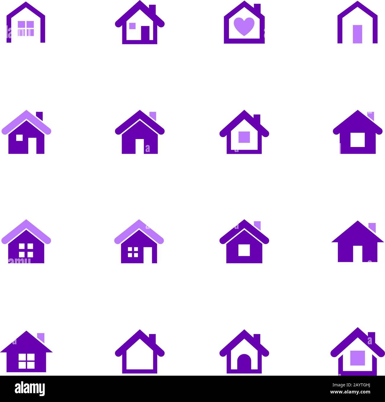 Houses icons set Stock Vector Image & Art - Alamy