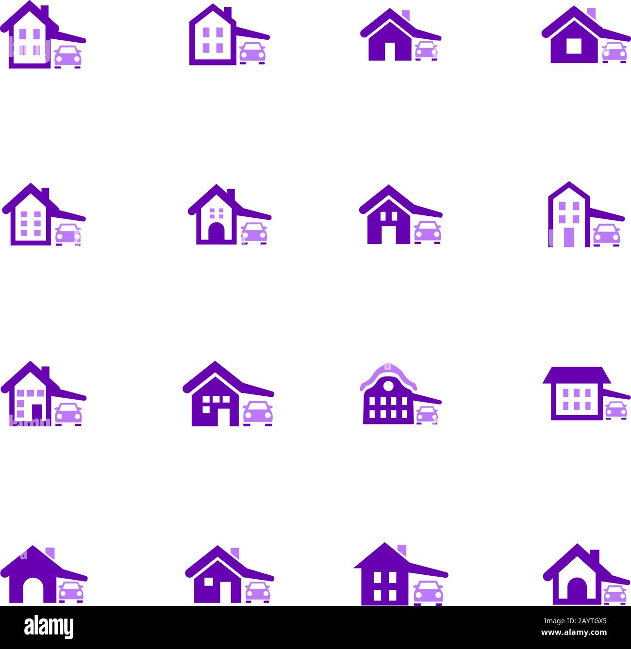 house type icons set Stock Vector Image & Art - Alamy