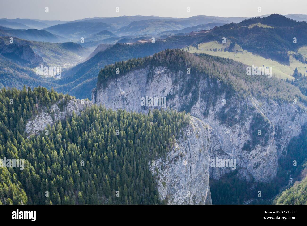 Bicaz gorge seen from a drone Stock Photo - Alamy