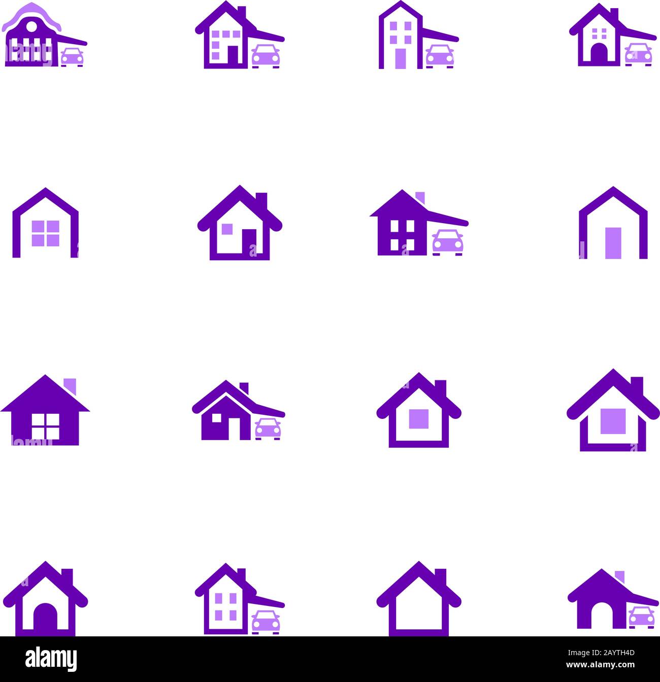 house type icon set Stock Vector Image & Art - Alamy