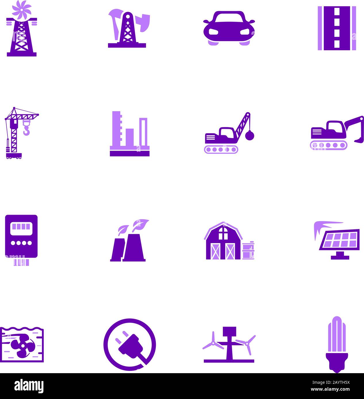 Industry icons set Stock Vector Image & Art - Alamy